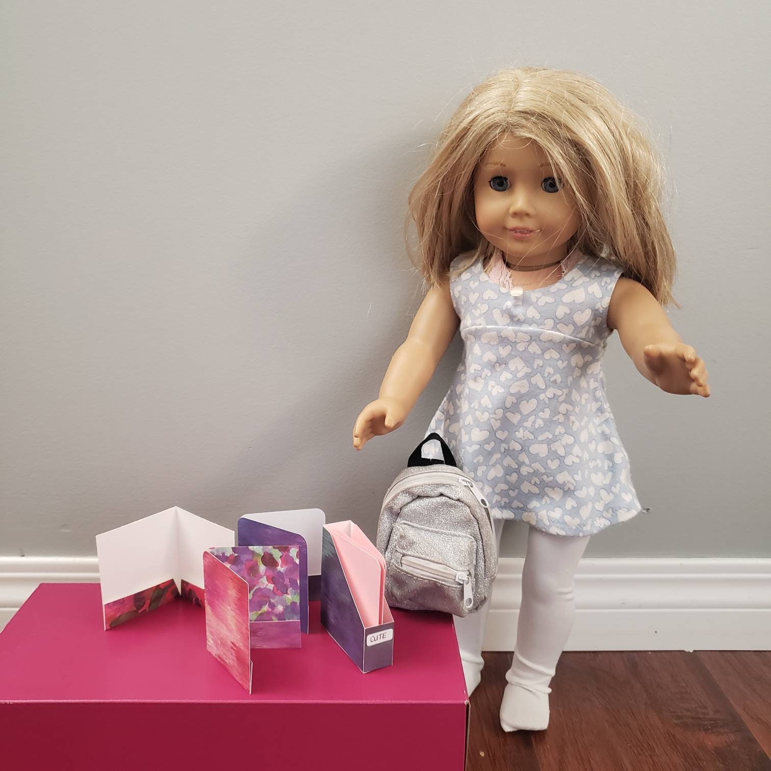 Mini File Folders and Folder Box for 18 Inch Dolls, DIY Cut Template ...