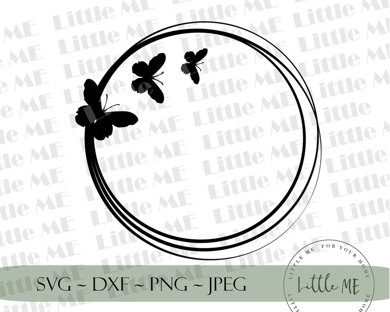 Round Butterfly Svg File, Butterfly Design, Clip Art Png, Dxf, Jpeg - Etsy