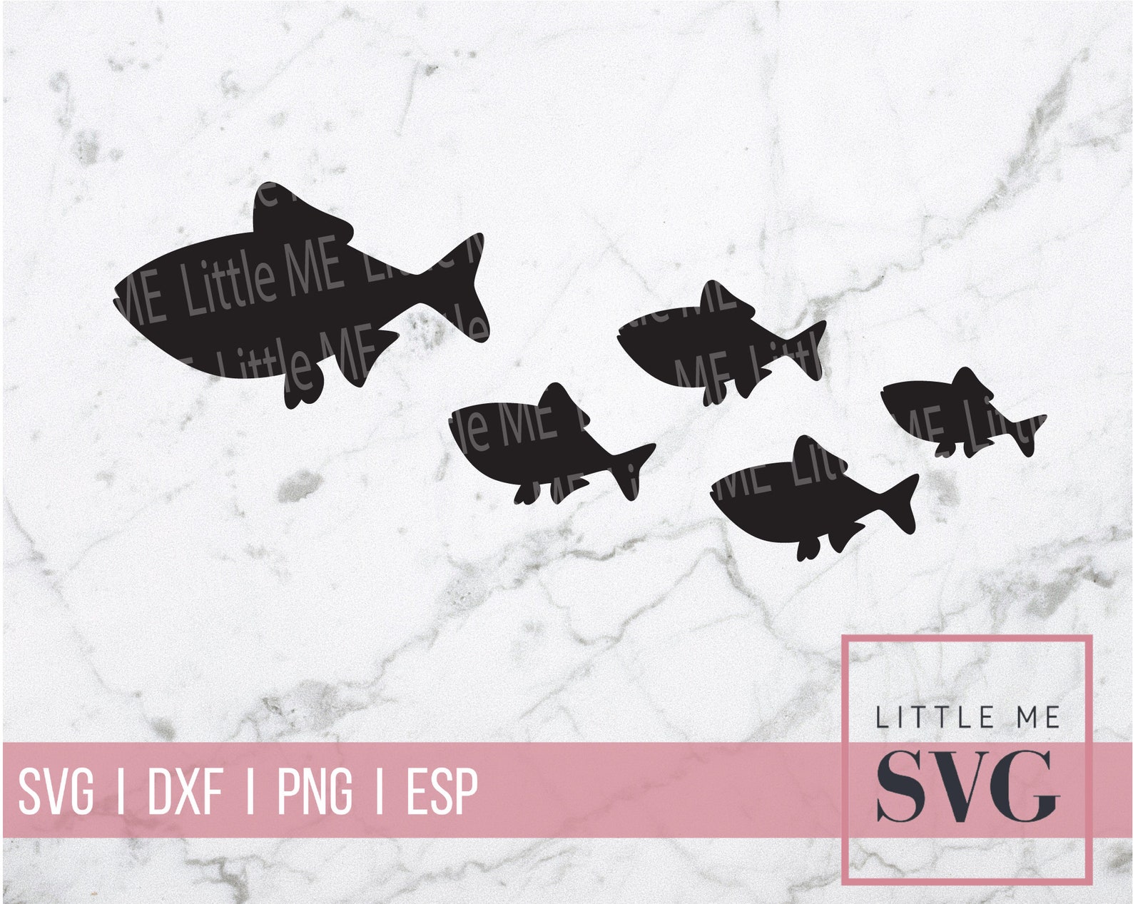 School of Fish Svg Fishing Svg for Kid Cut File for Crafts - Etsy UK