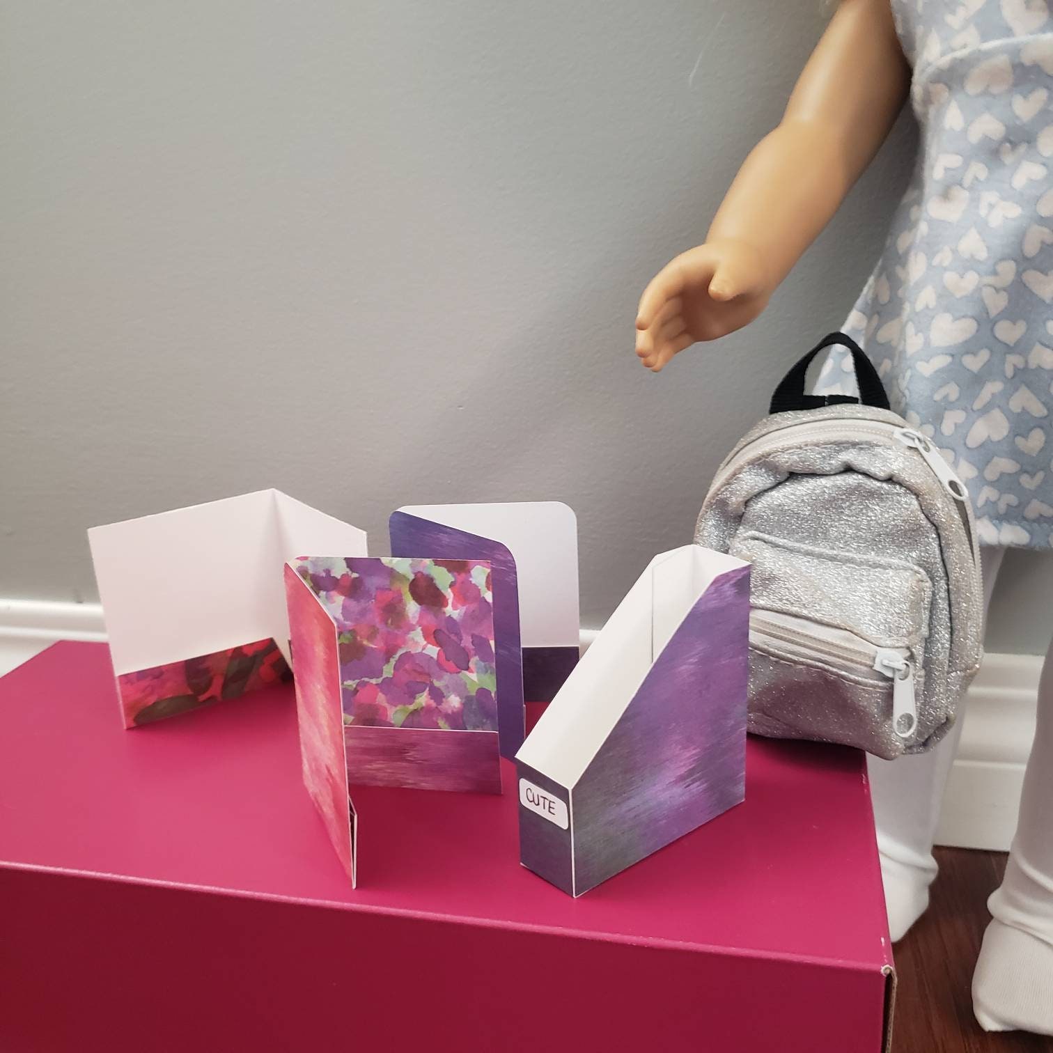 Mini File Folders and Folder Box for 18 Inch Dolls, DIY Cut Template ...