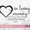 In Loving Memory Svg, Heart Svg, Forever in Our Hearts, Memorial Svg ...