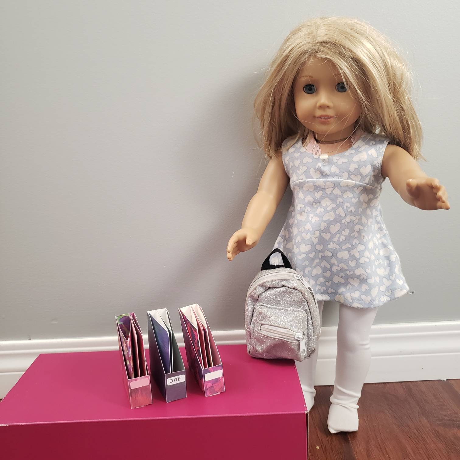 Mini File Folders and Folder Box for 18 Inch Dolls, DIY Cut Template ...