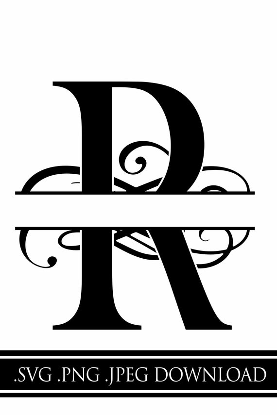 Letter R Stencil SVG PNG JPEG Accent Letters Use for - Etsy