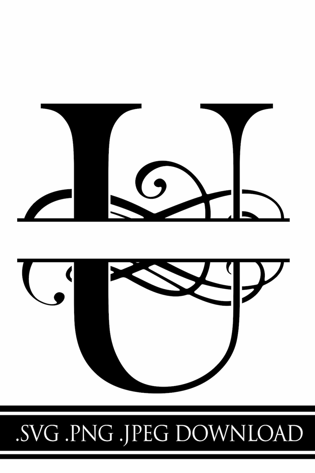 Letter U Stencil, SVG, PNG, JPEG Accent Letters, Use for Welcome Signs ...