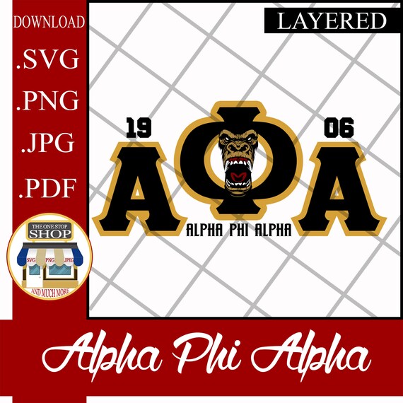 Alpha Phi Alpha Fraternity Incorporated easy Use LAYERED - Etsy