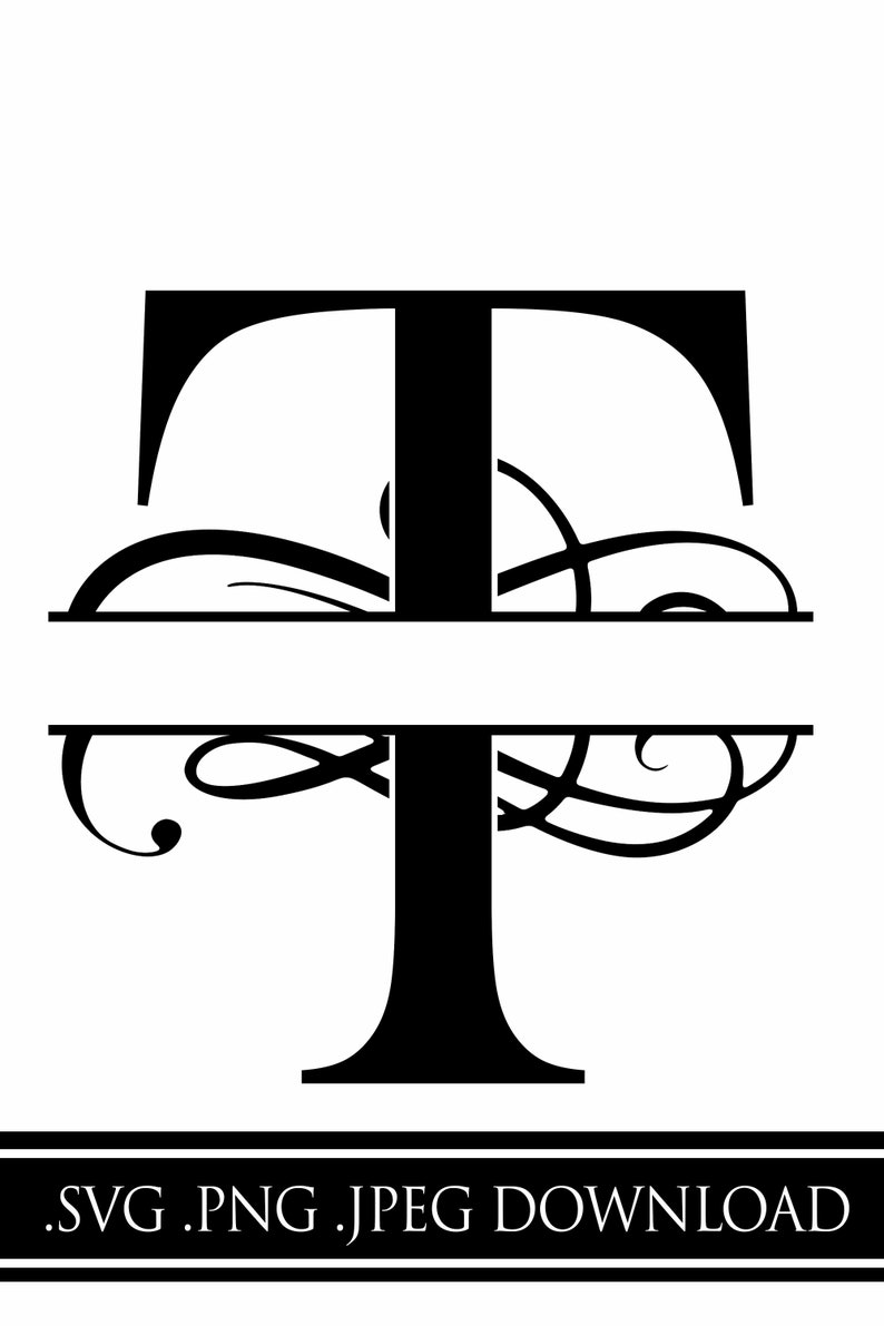 Letter T Stencil, SVG, PNG, JPEG Accent Letters, Use for Welcome Signs ...