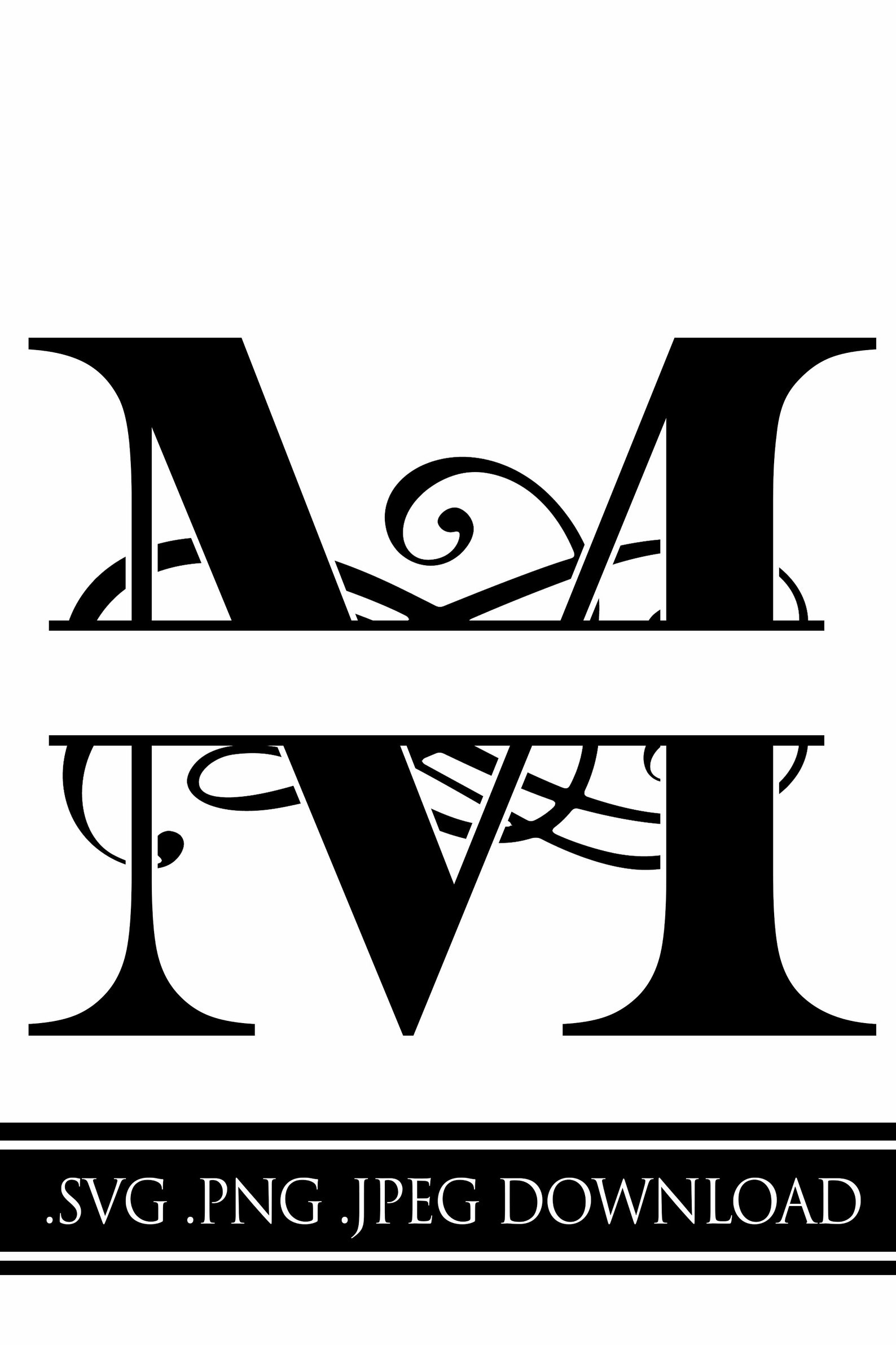 Letter M Stencil, SVG, PNG, JPEG Accent Letters, Use for Welcome Signs ...
