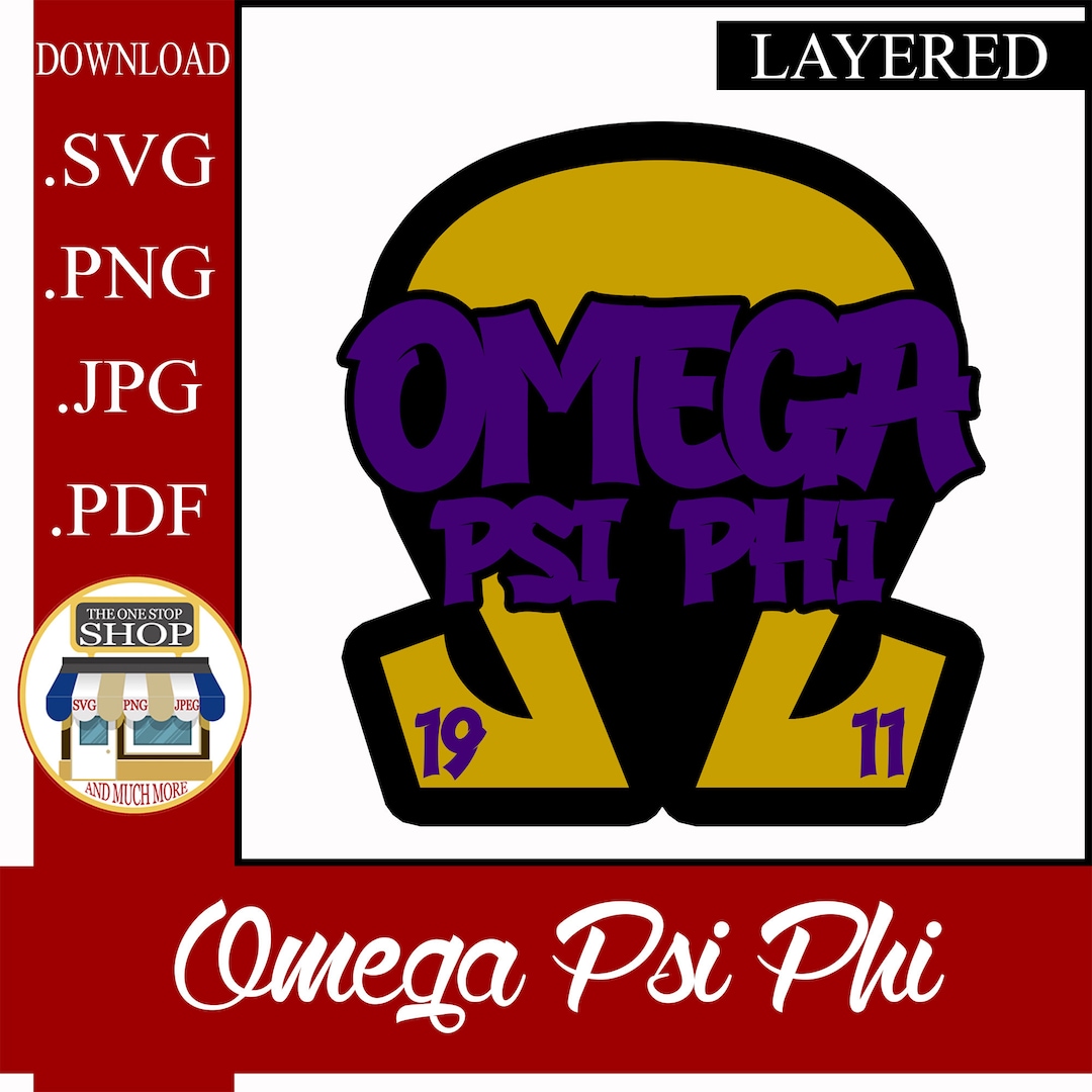 Omega Psi Phi Fraternity Incorporated Que Dog (easy Use LAYERED ...