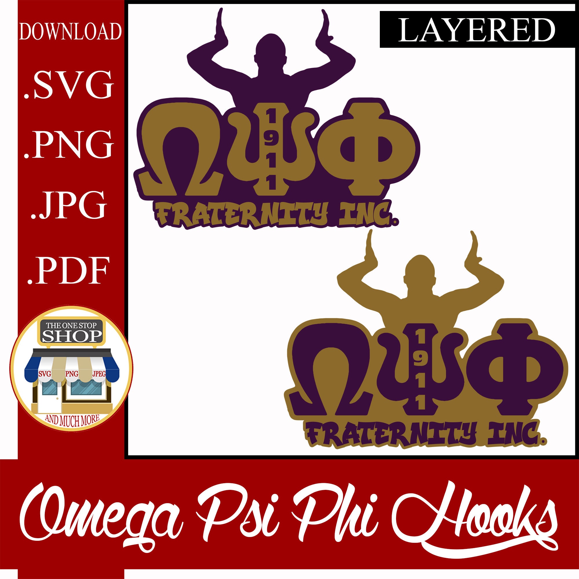 Omega Psi Phi Fraternity Incorporated Que Dog (easy Use LAYERED ...