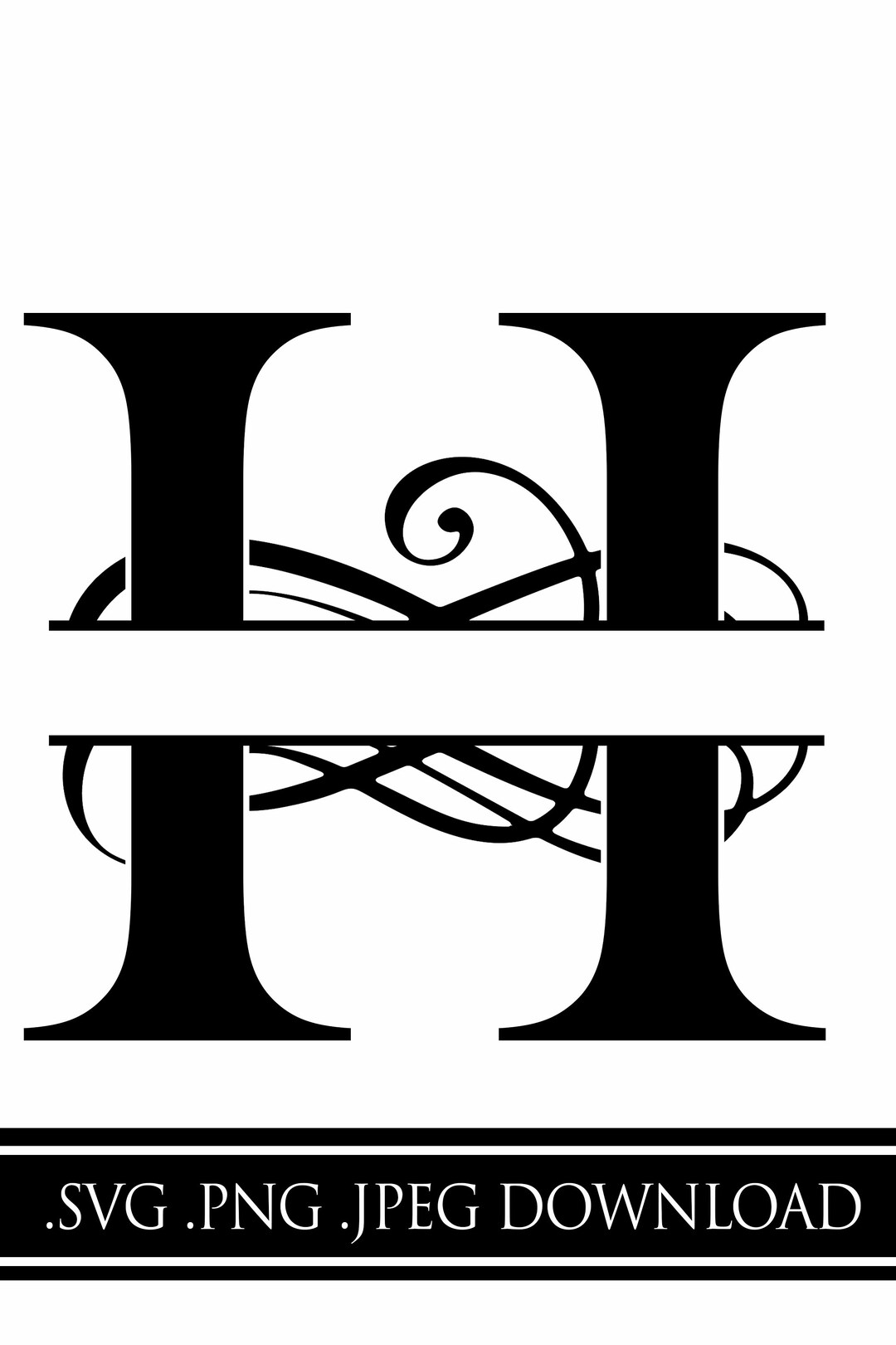 Letter H Stencil, SVG, PNG, JPEG Accent Letters, Use for Welcome Signs ...