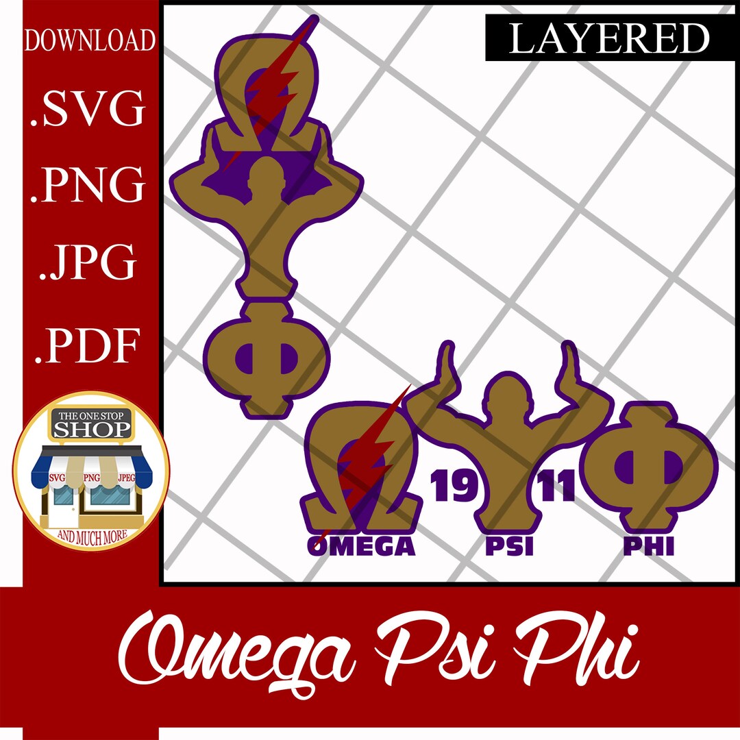 Omega Psi Phi Fraternity Incorporated Que Dog (easy Use LAYERED ...