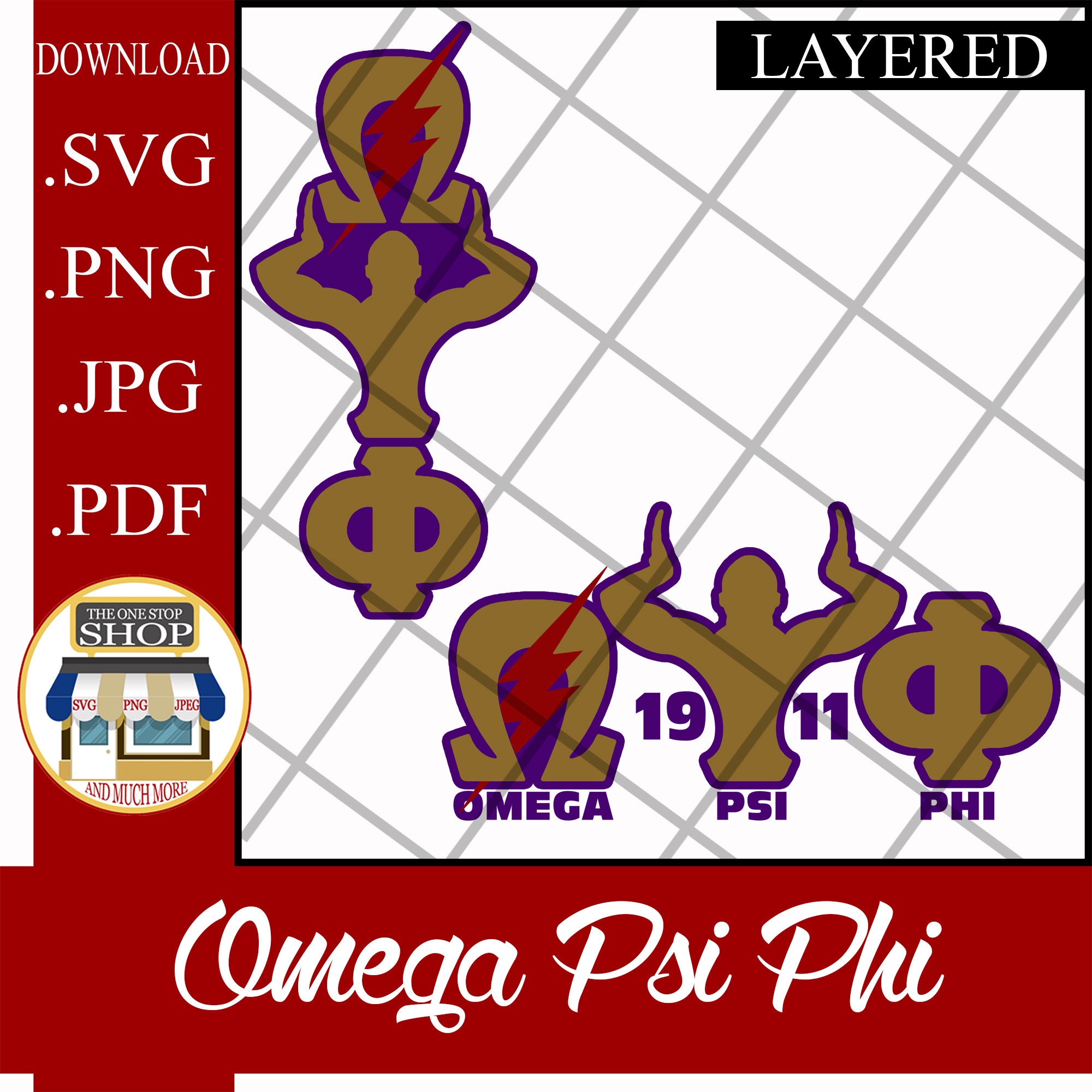 Omega Psi Phi Fraternity Incorporated Que Dog (easy Use LAYERED ...