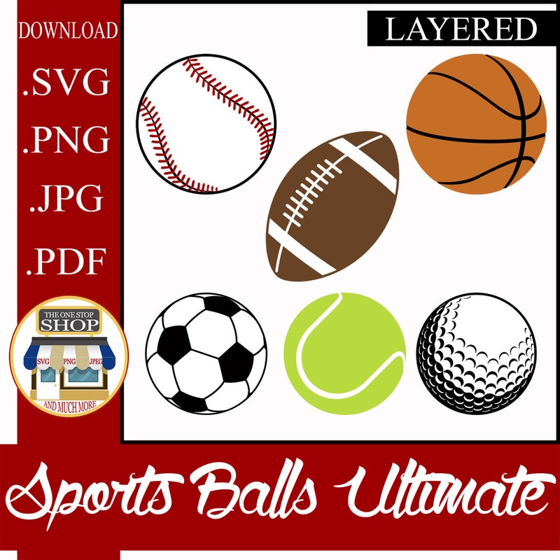 Sports Balls Svg - Etsy