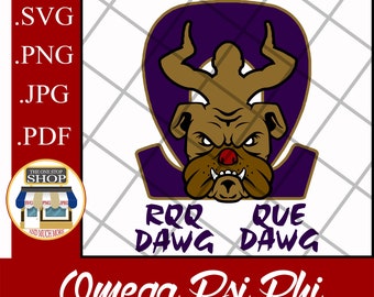 Omega Psi Phi Que Dog Digital Download, Svg, Png, Cricut, Silhouette ...