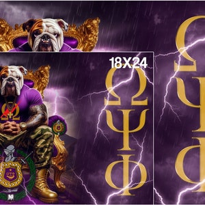 Omega Psi Phi Dog Team Canvas Print (multiple Sizes Available) - Etsy
