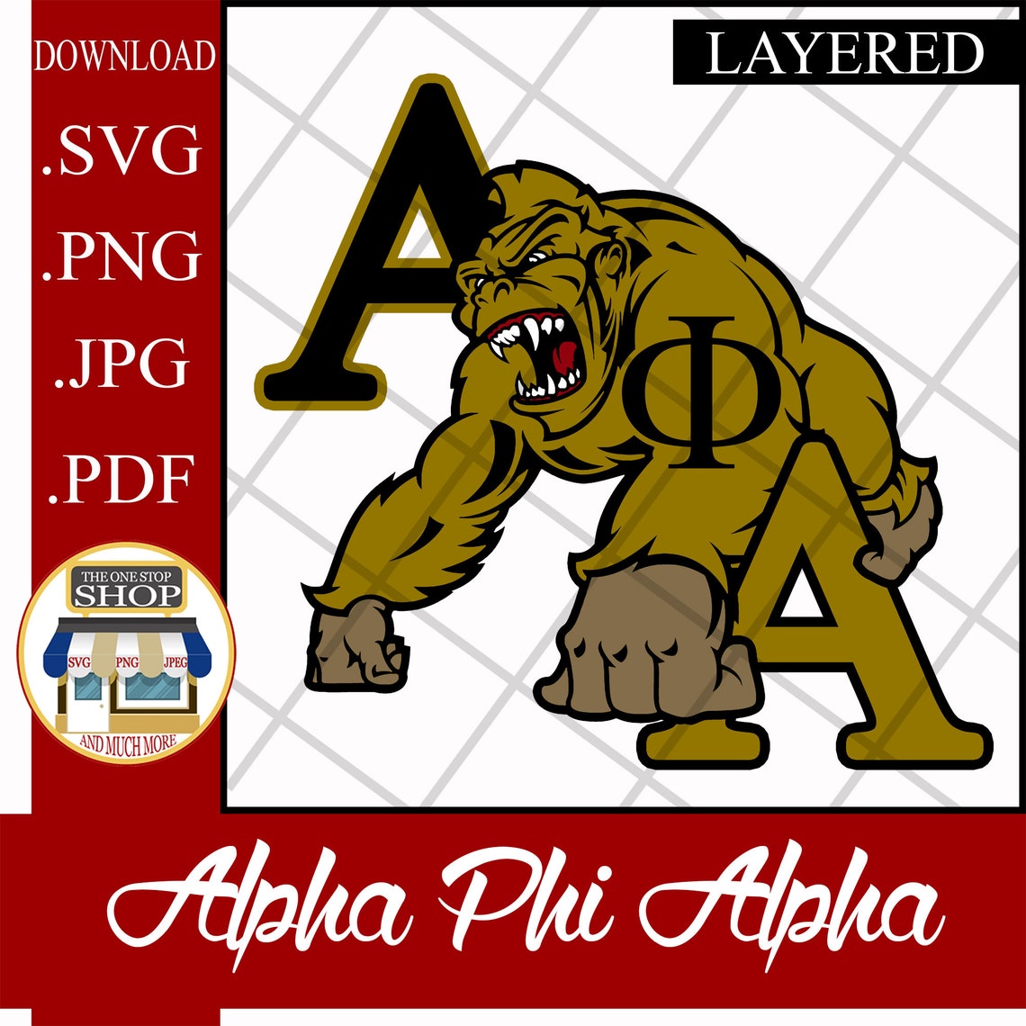 Alpha Phi Alpha Fraternity Incorporated easy Use LAYERED - Etsy