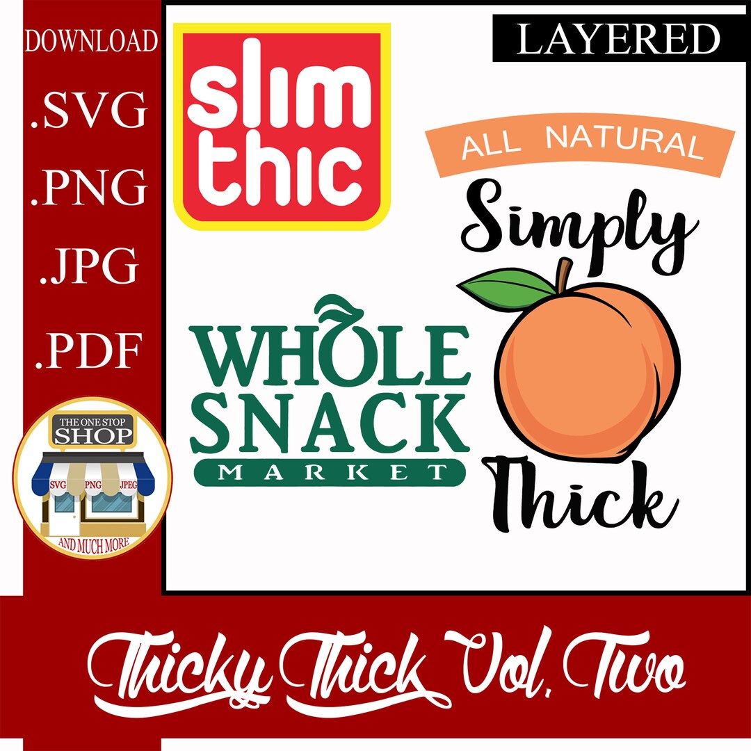 Simply Thick, Slim Thick, Whole Snack Market (easy Use LAYERED) Cut ...