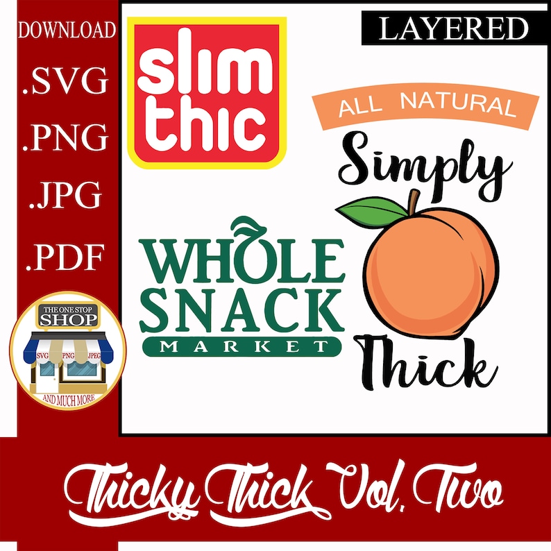 Simply Thick, Slim Thick, Whole Snack Market (easy Use LAYERED) Cut ...