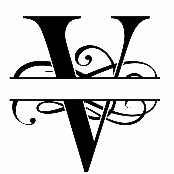 Monogram Letter V - Etsy
