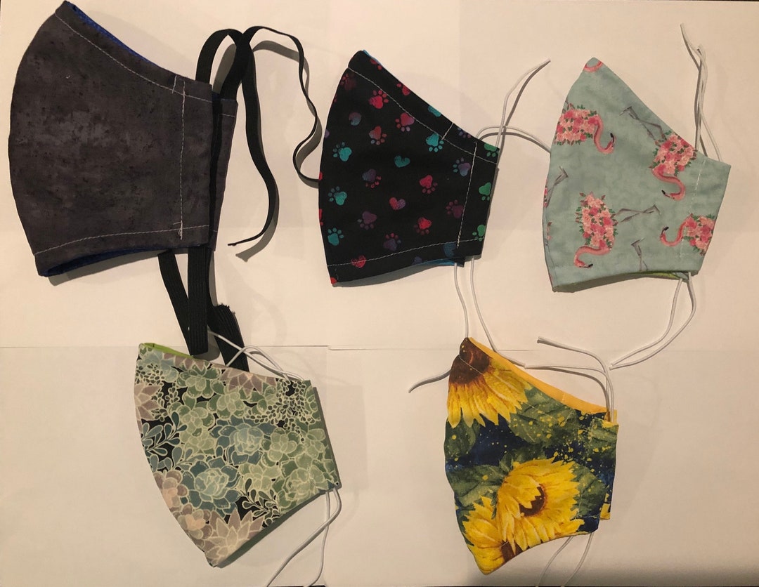 Reusable Fabric Face Masks With New Fabric Patterns - Etsy