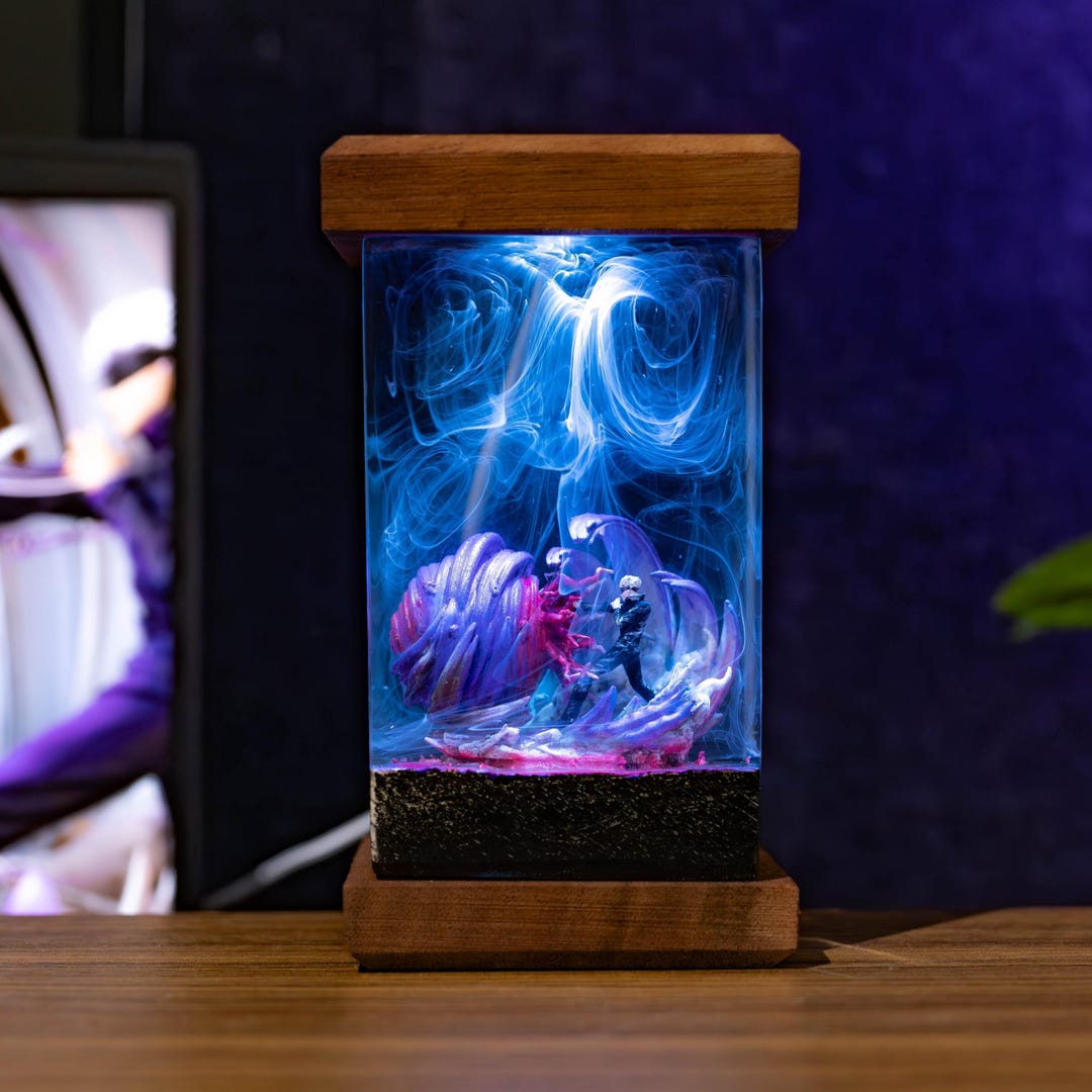 Gojo Vs Jogo Jujutsu Lamp Resin Night Light, Handcrafted Resin Light ...
