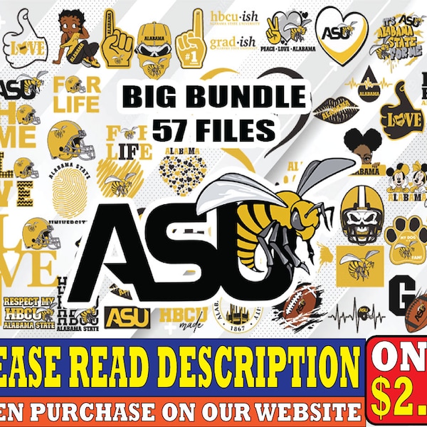 Alabama State University Logo - Etsy