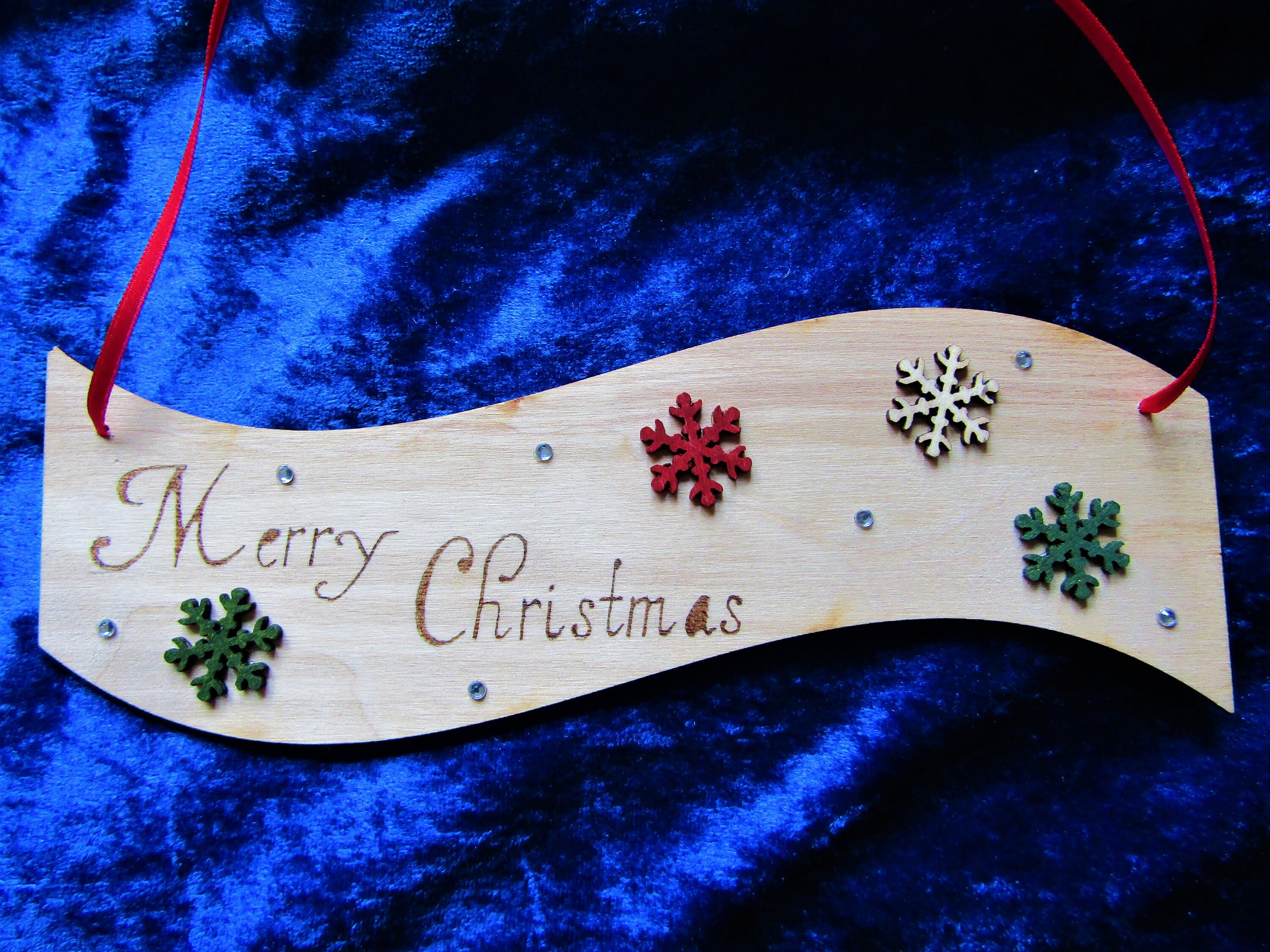 Merry Christmas Pyrography Sign - Etsy