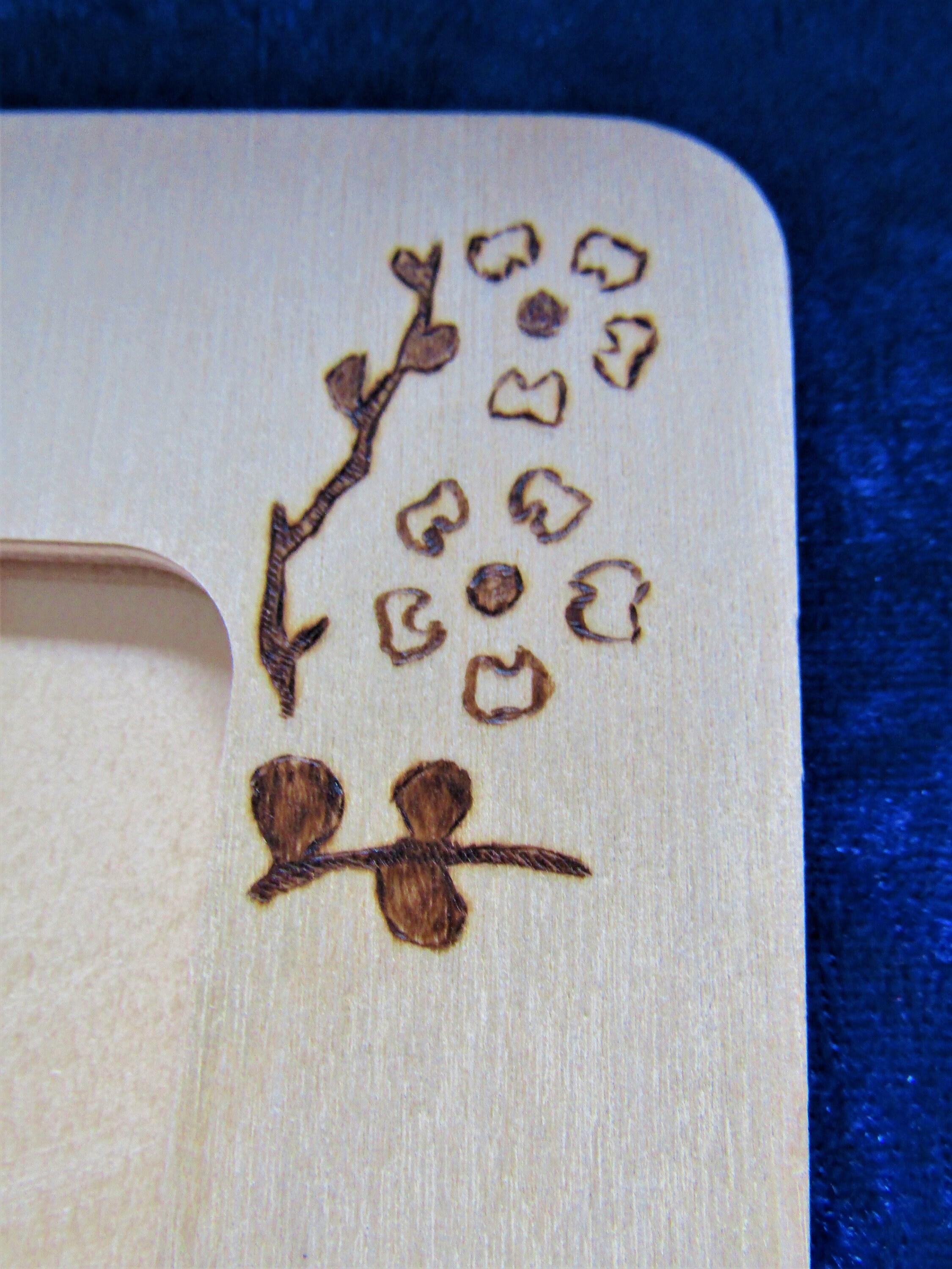 Pyrography Cherry Blossom Picture Frame - Etsy