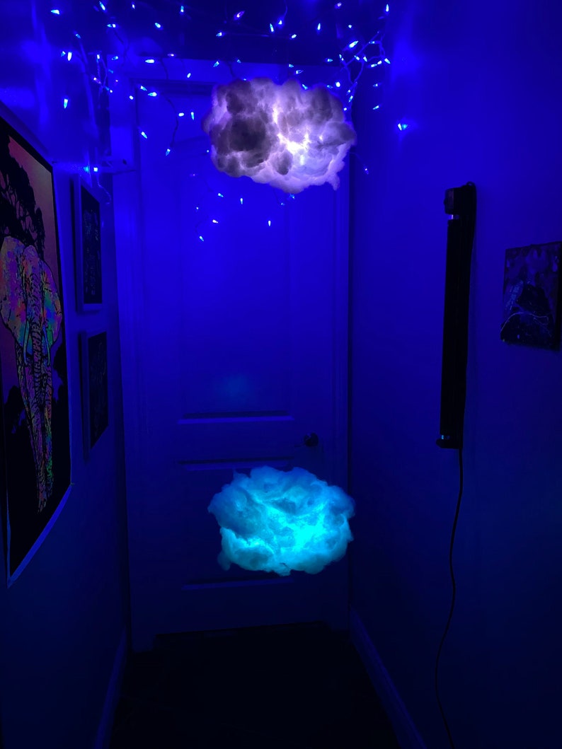 CLOUD lightHanging cloud 14 battery operated LED ambient | Etsy