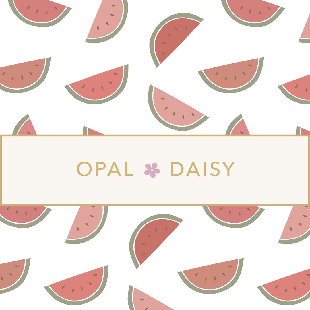 Neutral Watermelons on White - DIGITAL REPEATING PATTERN - Etsy