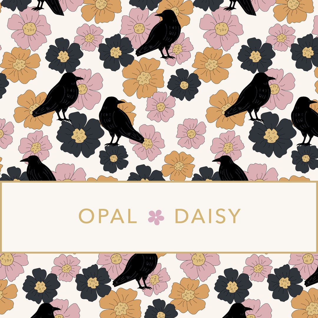 Crows on Paper - DIGITAL REPEATING PATTERN - Etsy