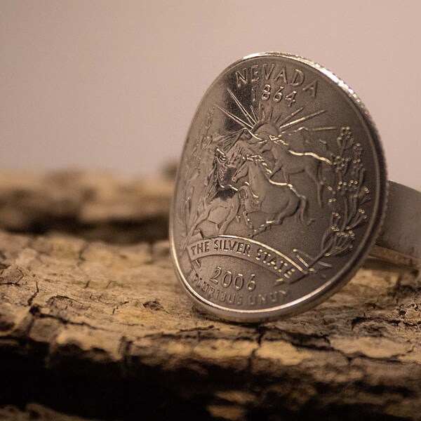 Silver Coin Ring - Etsy