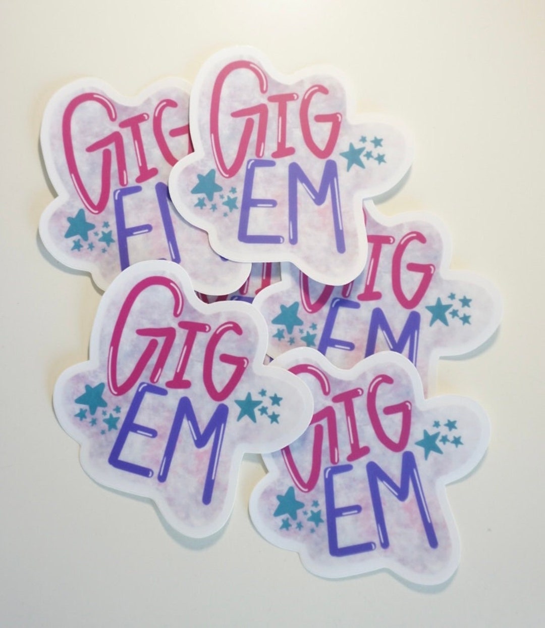 Texas A&M Gig'em Watercolor Sticker - Etsy