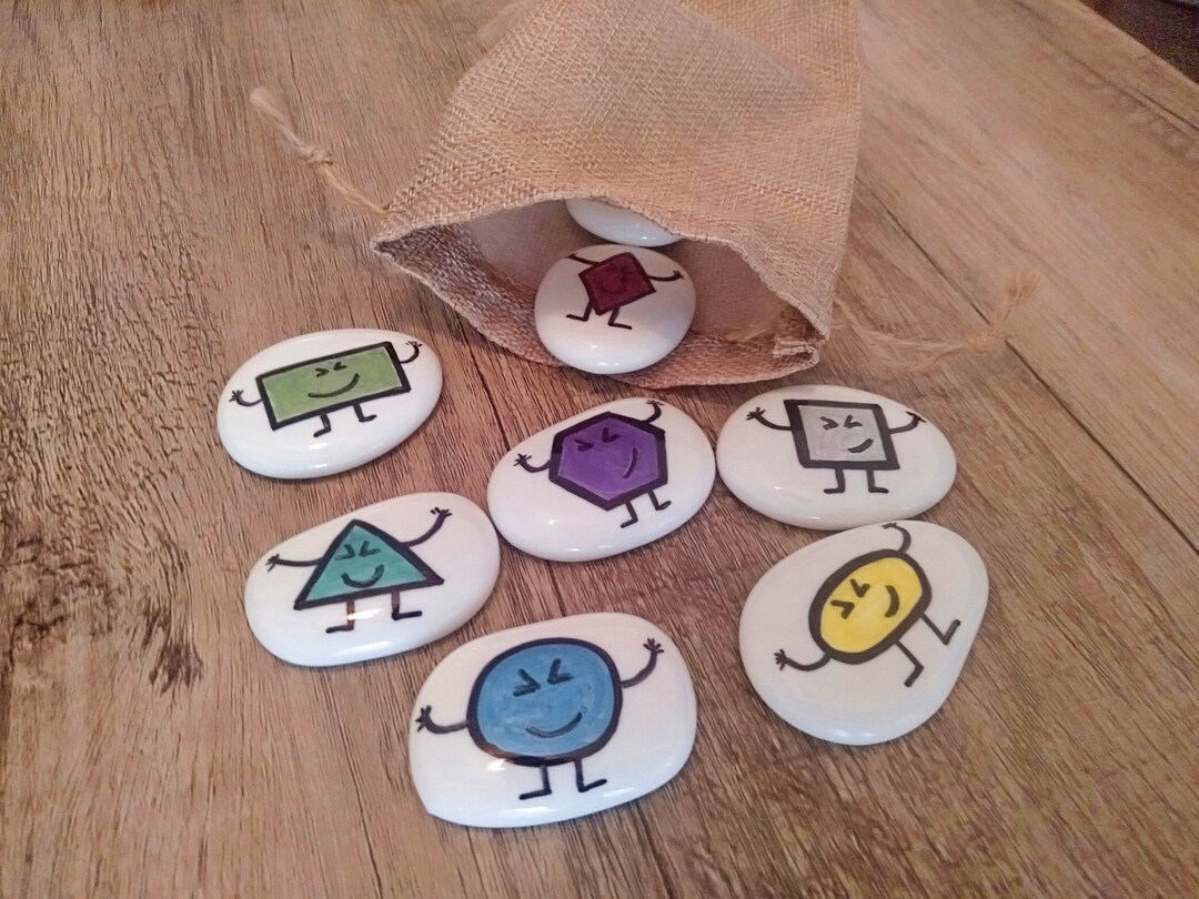 Shapes Family Story Stones - Etsy