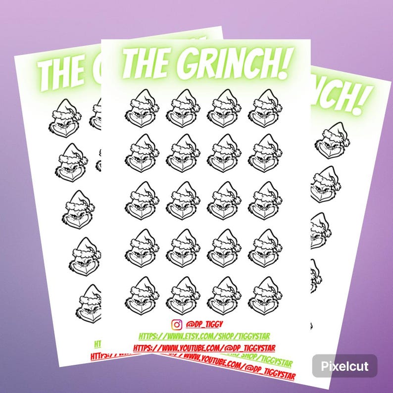 Grinch Savings Challenge Laminated Cash Stuffing Budgeting Planner ...