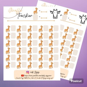 Giraffe Savings Tracker, Cash Envelopes Organizer, Money Challenge ...