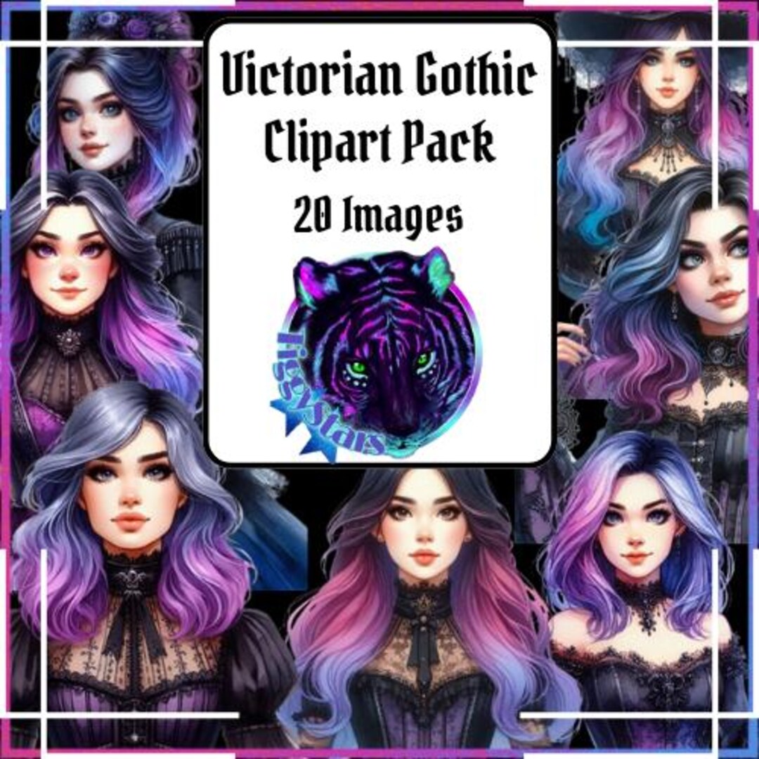 Victorian Gothic Clipart Collection - Etsy