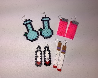 Perler Bead Earrings - Etsy