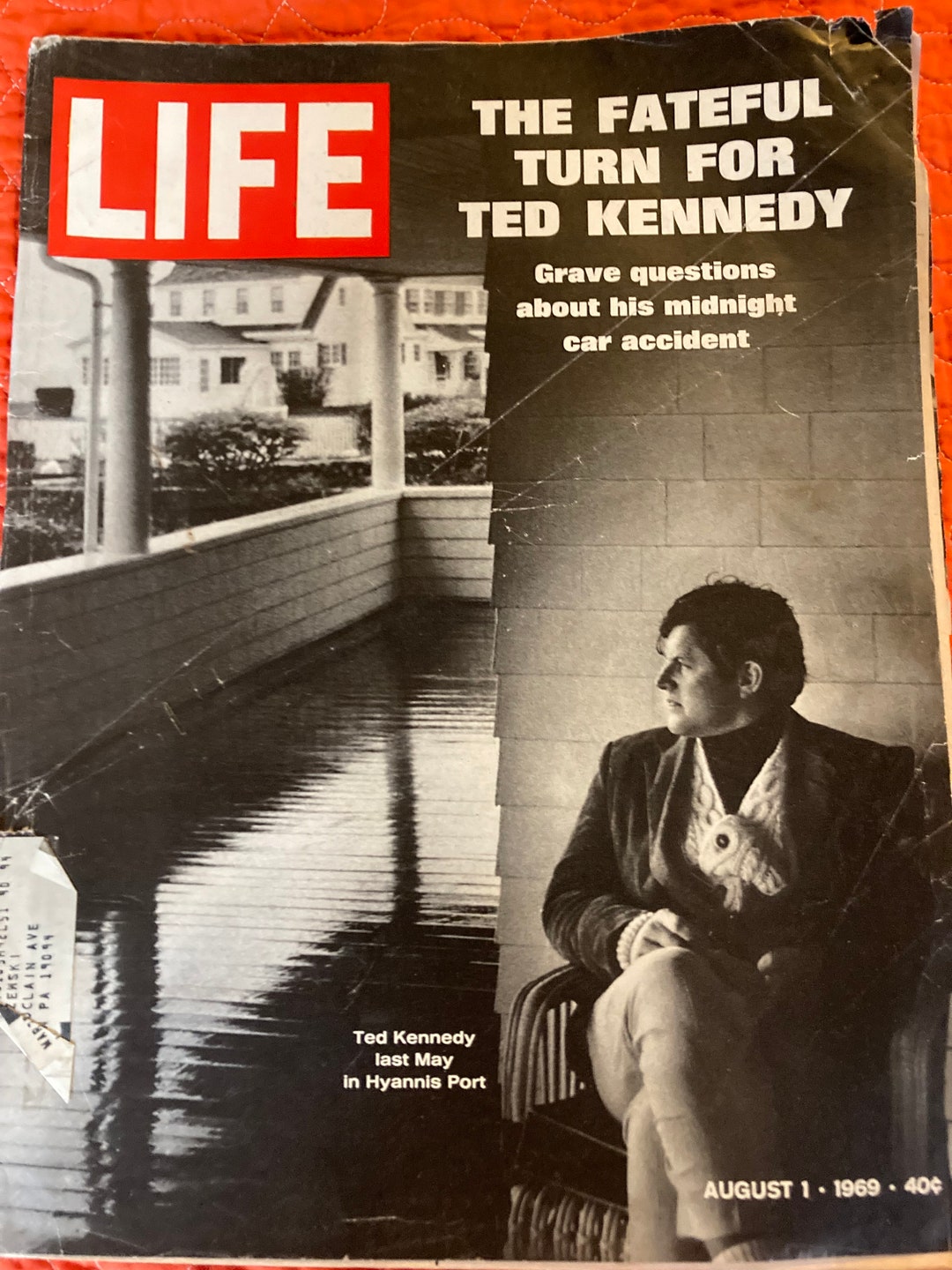 Vintage Life Magazine - Ted Kennedy and Chappaquiddick- 1969 Life ...