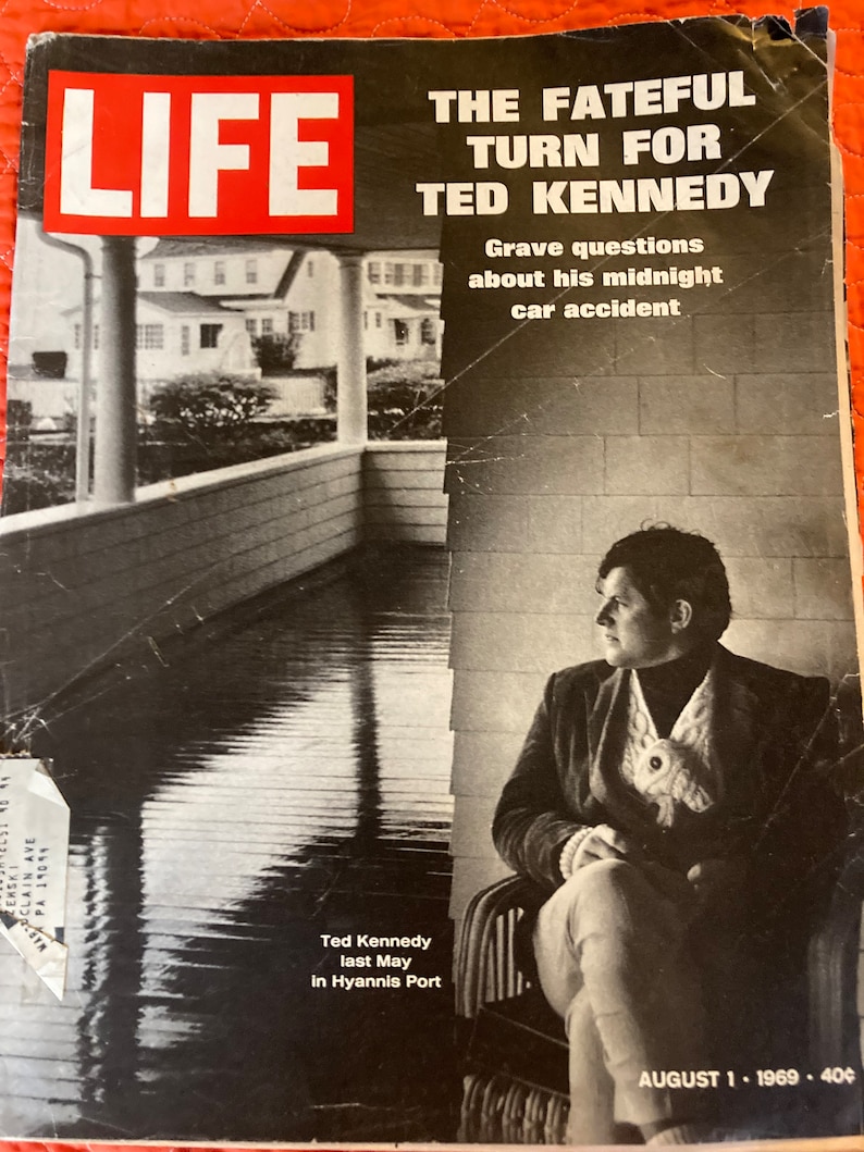 Vintage Life Magazine - Ted Kennedy and Chappaquiddick- 1969 Life ...
