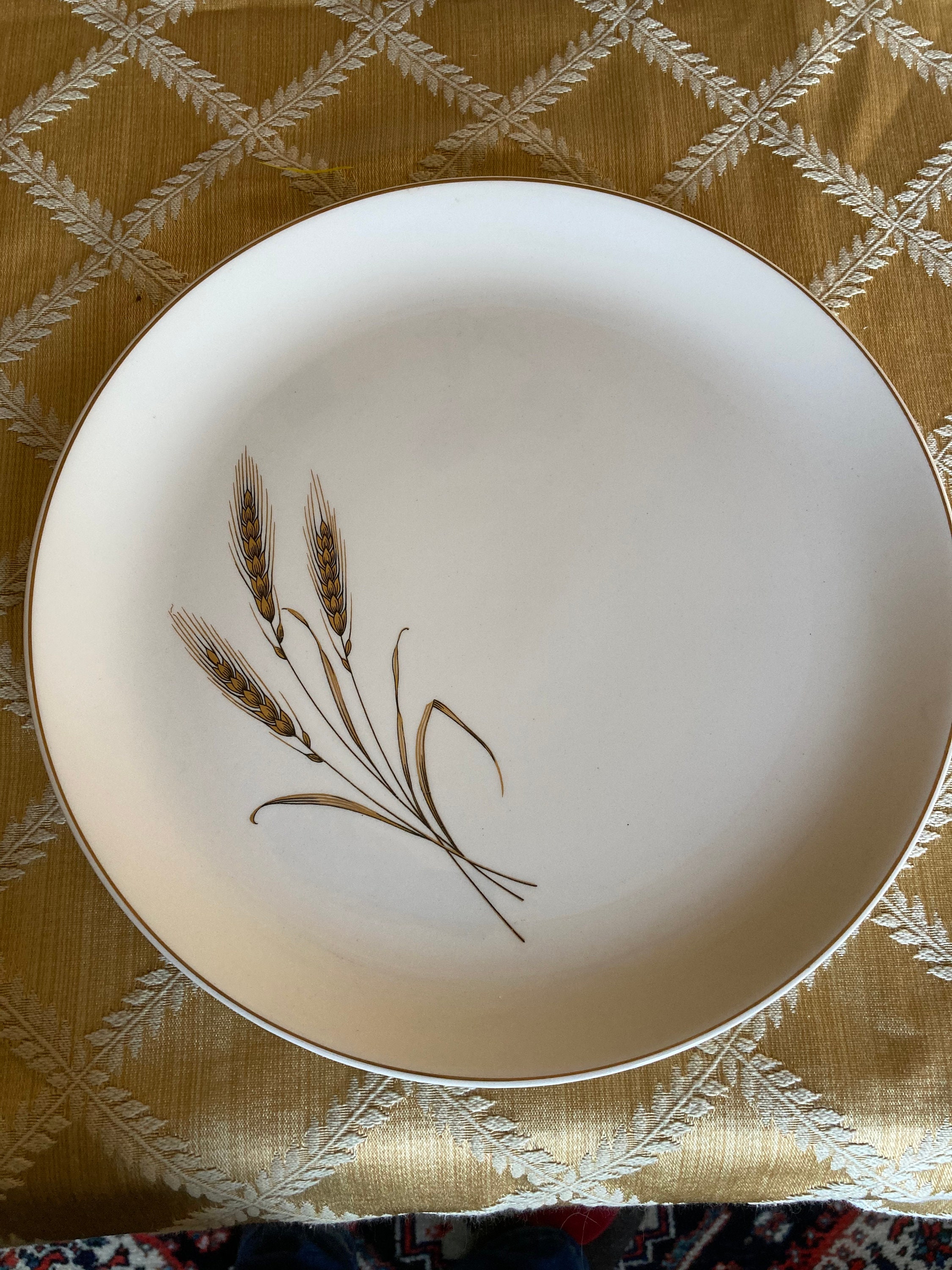 Vintage Dishware Set Royal Joci Wheat Place Setting Five Piece 23K Gold ...