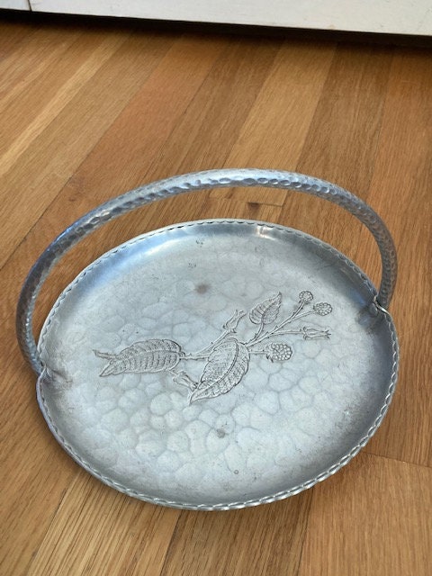 Hand Wrought Farberware - Hammered Aluminum Serveware - Candy Tray ...