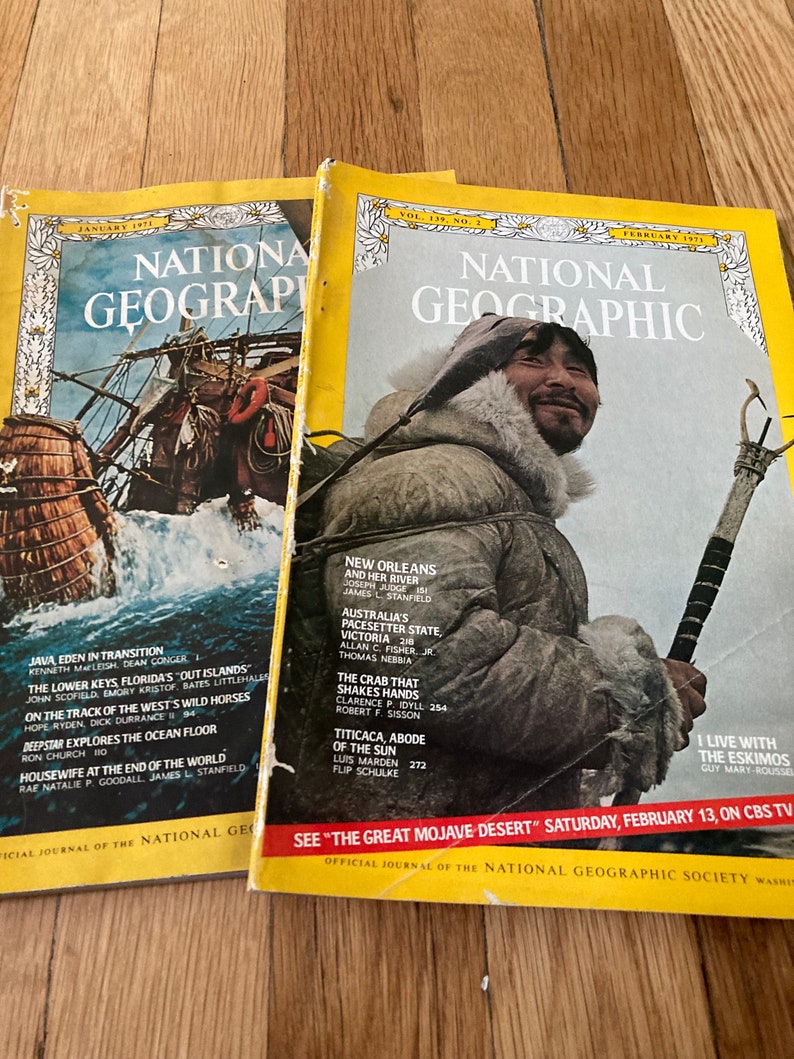 Vintage National Geographic Magazines A Year of National Geographics ...