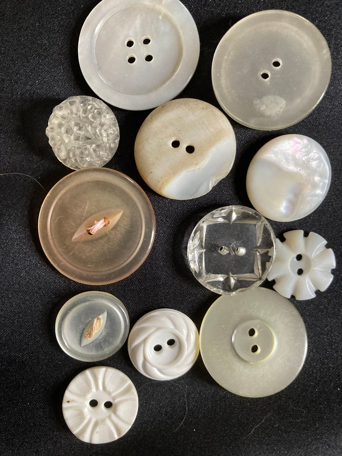 Vintage Tin With Vintage Buttons Vintage White Buttons Cherrydale Farms ...