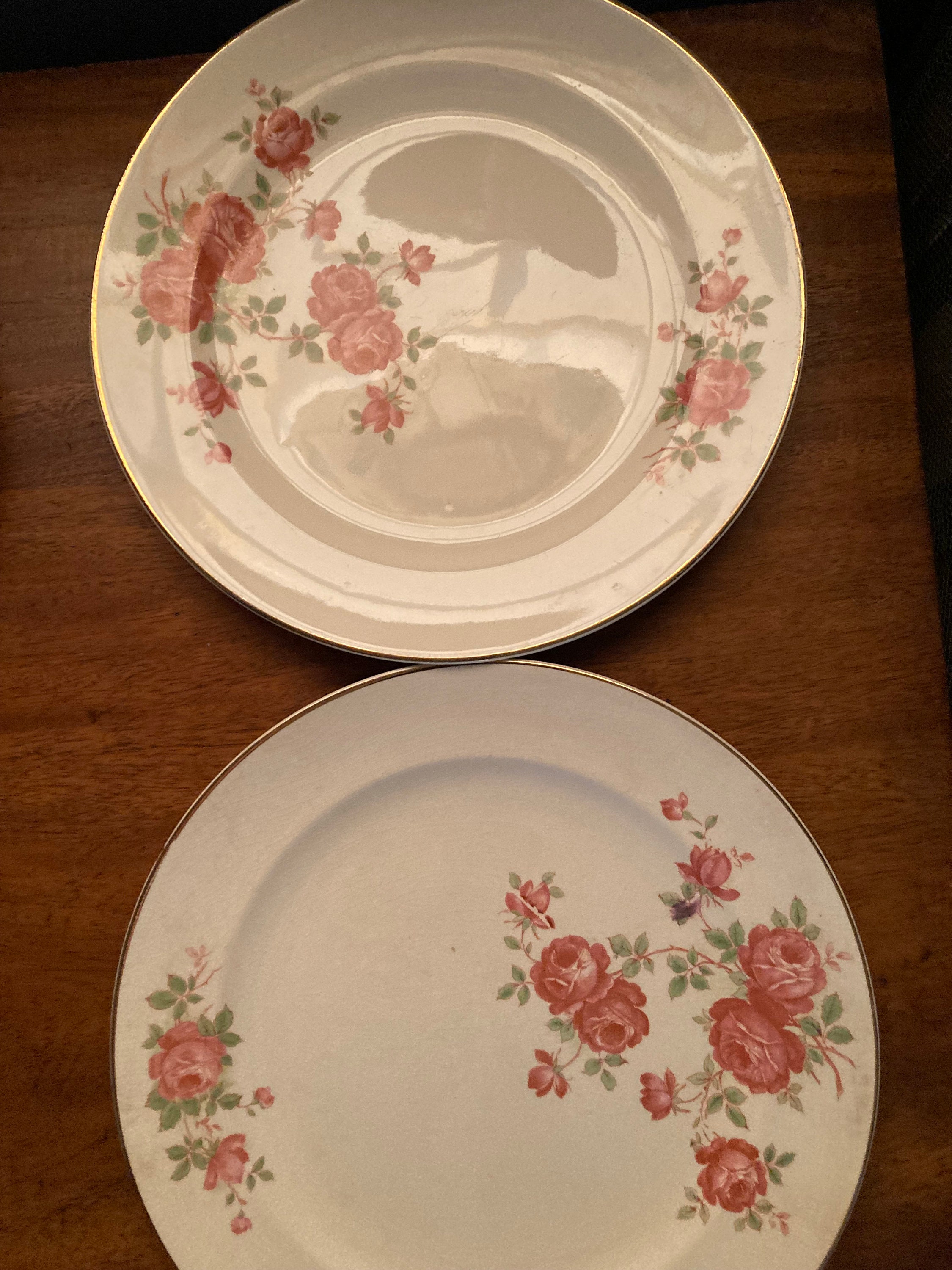 Four Vintage Dinner Plates Four Crooksville China Dinner Plates - Etsy