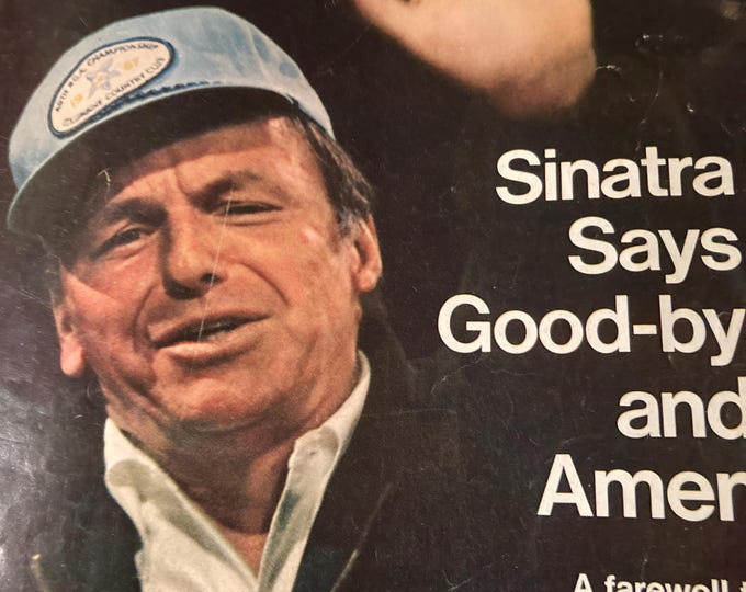 Vintage Life Magazine - Frank Sinatra Cover Story in 1971 Life Magazine ...