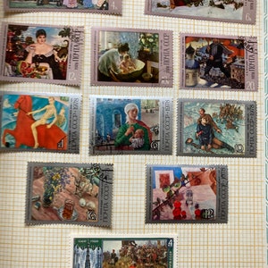 Vintage Russian Stamp Collection - Etsy