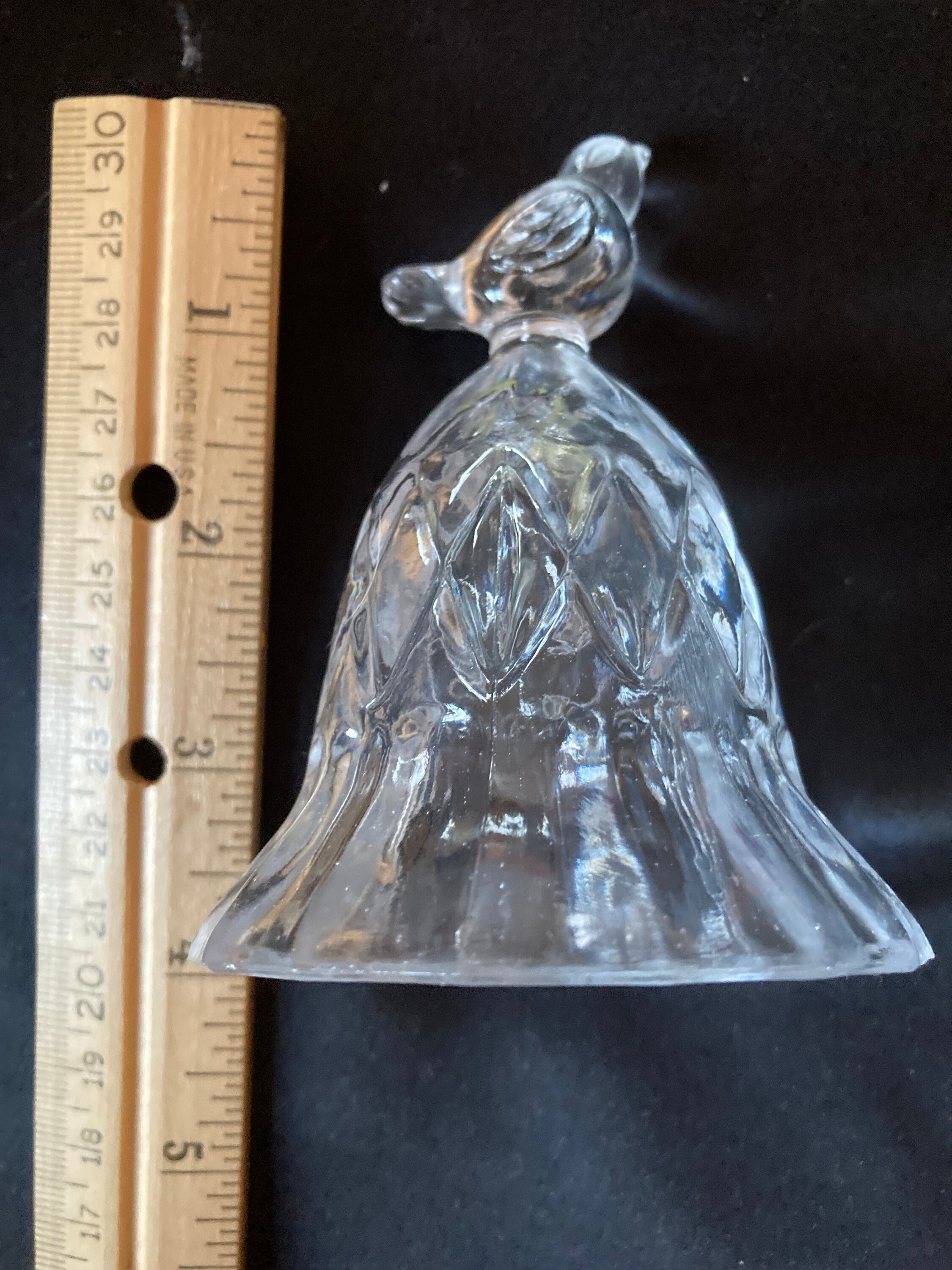 Vintage Lead Crystal Bell - Lead Crystal Bell With Bird - Vintage ...