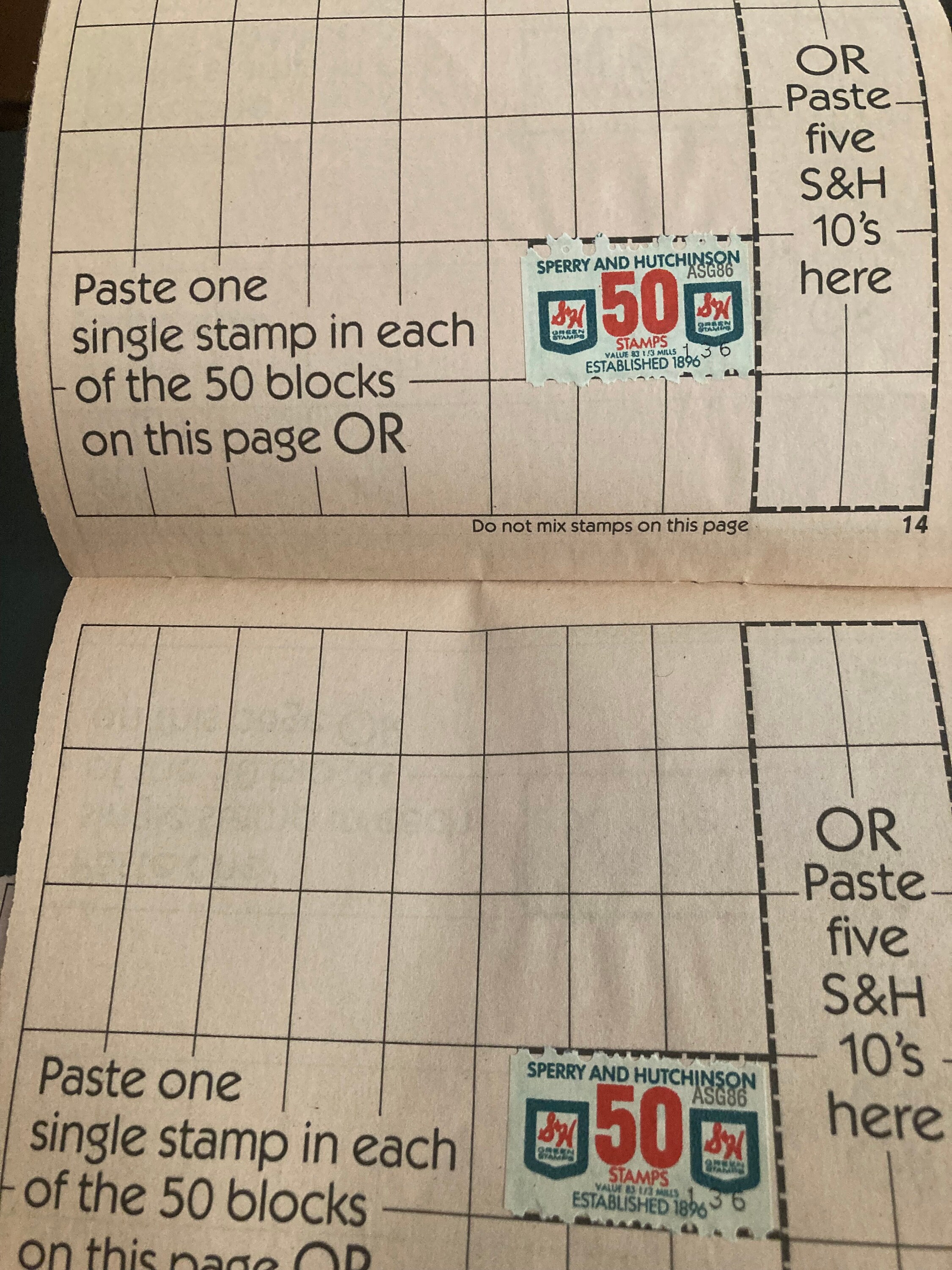 S&H Green Stamps and Stamp Book - Etsy