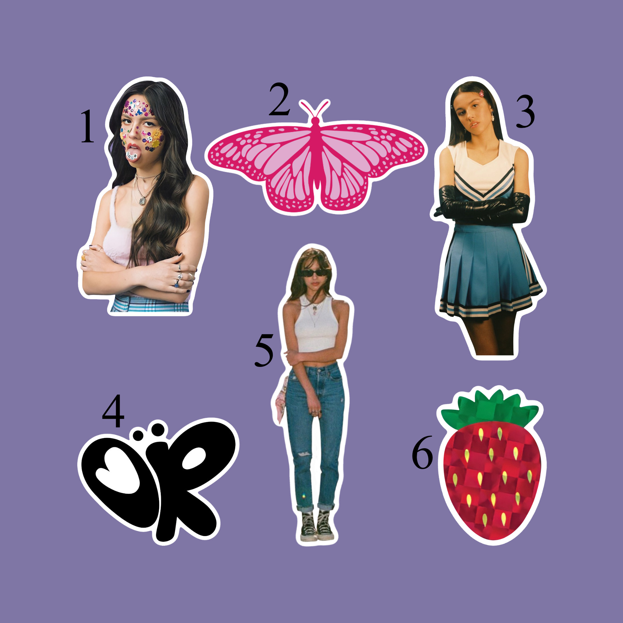 Olivia Rodrigo Stickers Designed & Sold By Diamond's Heart Perfect ...